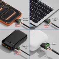 China Type C Male To 2Pin 5V Green Screw Terminals Adapter USB Connector For Mobile Phone And Computer Charging for sale