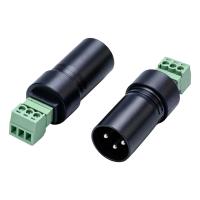 China XLR 3 Pin Plug Socket to Screw Terminals Audio Breakout Converter Adapter  for Speaker Microphone Stage Lighting Mixer for sale