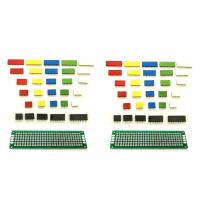 China 62pcs Colored 2.54mm Single Row Straight Pin Header Female Socket PCB Board Connectors for sale