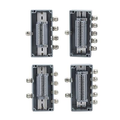 China Aluminum Enclosure Sealed Junction Box Project Case 170*80*56mm with UK2.5B Terminal Blocks Kit for sale