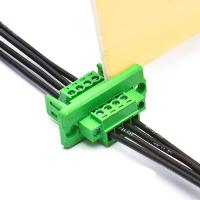 China 3.81mm pitch Feed Through Flange Screw Terminal Blocks Interlocking for sale