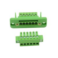 China 3.81mm pitch Feed Through Flange Screw Terminal Blocks Interlocking for sale