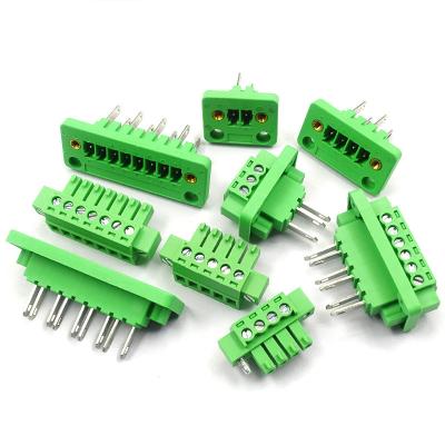 China 3.81 mm pitch Feed Through Flange Pluggable Terminal Blocks for sale