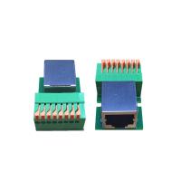 China Ethernet RJ45 Female Connector 8P8C to Spring Crimping Terminal Blocks Adapter PCB Mounted for sale