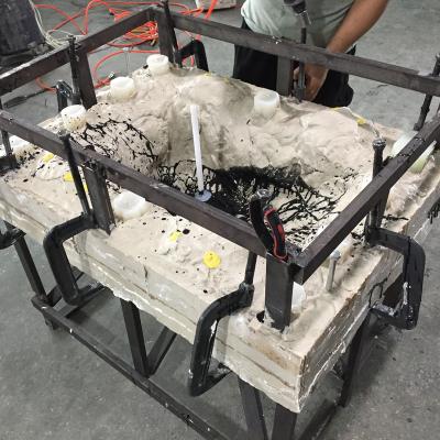 China Big Reaction Injection Molded Parts Polyurethane PU Material Deburring Surface Finish for sale