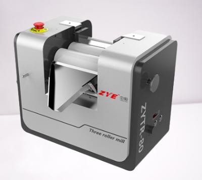 China Servo Motor Ceramic Roll Three Roll Mill 80mm for Slurry Processing for sale