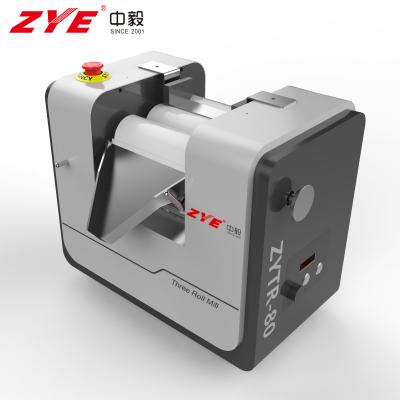 China Chocolate Grinding ZrO2 Roller 1.5KW 20L/h Triple Roll Mill for sale