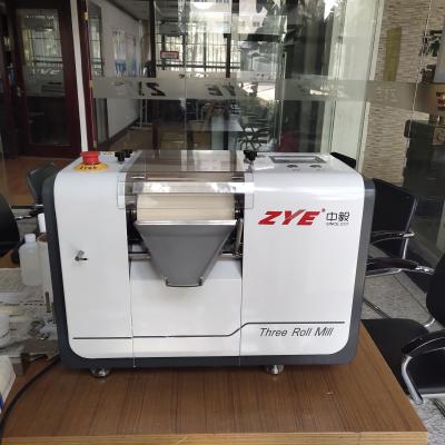 China 500RPM Touch Screen 2KW Automatic Three Roll Mill with 80mm Al2O3 Ceramic Rollers for sale