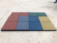 China High Density Rubber Garage Floor Tile Moulded Recycled Gym Flooring Mats for sale
