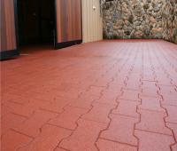 China Outdoor Dog Bone Shape Recycled Rubber Paver Tile Customized Flooring for sale