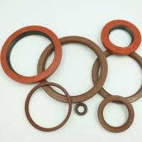 China PTFE Lip Rubber Oil Seals Orange Color Bonded For Auto Engines for sale