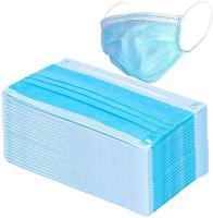 China Blue Color 3 Ply Non Woven Face Mask Earloop Breathable Eco Friendly for sale