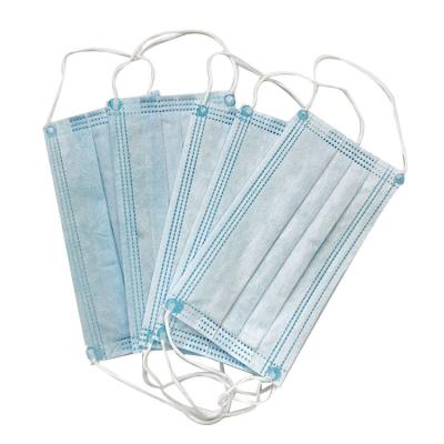 China 3 Ply Disposable Non Woven Face Mask White Green Blue Color Available for sale