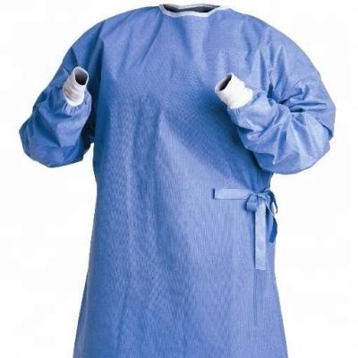 China Blue Reinforced Surgical Gown Work Wear Uniform For Hospital Laboratory for sale
