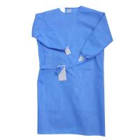 China Blue Disposable Surgical Gowns / Barrier Surgical Gown Breathable Long Sleeve for sale
