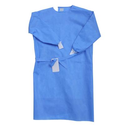 China Blue Disposable Surgical Gowns / Barrier Surgical Gown Breathable Long Sleeve for sale