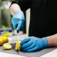 China Blue Color Disposable Medical Latex Surgical Gloves Protection Nitryl Nitrile for sale