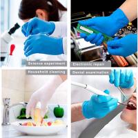 China Safety Disposable Medical Gloves Nitrile Powder Free With ESD Polyester Stripe for sale