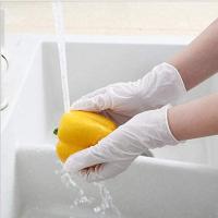 China Powder Free Nitrile Disposable Medical Gloves White Color Ultra Thin 3.5 Mil for sale