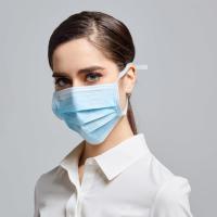 China Blue Earloop Disposable Medical Mask Non Woven Material 3 Ply Custom Printed for sale