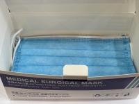 China Blue Earloop Disposable Medical Mask Non Woven Material 3 Ply Custom Printed for sale
