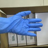 China Nitrile Disposable Protective Gloves Hand Protection With ESD Polyester Stripe for sale