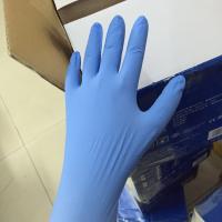 China Nitrile Disposable Protective Gloves Hand Protection With ESD Polyester Stripe for sale