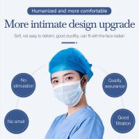 China Soft Disposable Medical Surgical Mask 3 Layers Medical Materials 95% - 99.9% BFE for sale