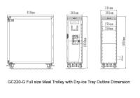 China Atlas Full Size Inflight Meal Trolley / Aircraft Service Cart / Airplane Food Trolley with dry-ice tray GC220-G for sale