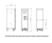 China Atlas Half Size Inflight Meal Trolley / Aircraft Service Cart / Airplane  Food Trolley/Cart GC330-M for sale