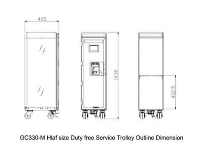 China Atlas Half Size Inflight Meal Trolley / Aircraft Service Cart / Airplane  Food Trolley/Cart GC330-M for sale