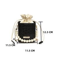 China Summer Fashion Candy Color Bucket Bag With Pearl Chain Shoulder Sling Bag for Women for sale