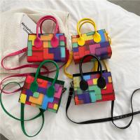 China Trendy Shoulder Bag for Women Small Square Shape and Two-Tone Stitching in All Seasons for sale