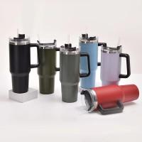 China Travel Mugs 40oz Double Wall Insulated Stainless Steel Tumbler Flask for Hot Cold Drinks for sale
