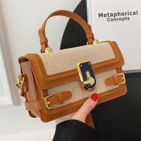 China Camera Crossbody Handbag Vintage Knitted Fabric with Long Shoulder Strap and Zip Closure on Ins in Summer for sale