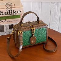 China PU Retro Embossed Small Square Bag With A Long Shoulder Strap For Handheld for sale