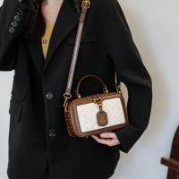 China PU Retro Embossed Small Square Bag With A Long Shoulder Strap For Handheld for sale