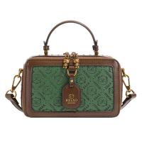 China PU Retro Embossed Small Square Bag With A Long Shoulder Strap For Handheld for sale