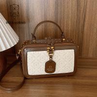China PU Retro Embossed Small Square Bag With A Long Shoulder Strap For Handheld for sale