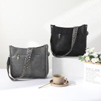 China Leopard Print Vegan Leather Women's Shoulder Bag with Guitar Strap and Single Handle for sale