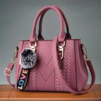 China Elegant Shoulder Purse in Genuine Leather with Cartoon Pattern and Button Decoration for sale