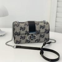 China Retro Letter Printed Chain Long Shoulder Strap Women'S Crossbody Bag Closure Type ZIP for sale