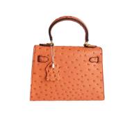China Customized Color 22CM Mini Ostrich Kellyyy End Large Shoulder Bag for Women Ladies Handbag for sale