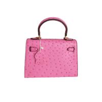 China Customized Color 22CM Mini Ostrich Kellyyy End Large Shoulder Bag for Women Ladies Handbag for sale