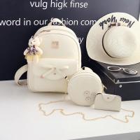 China 3 Piece Set Bow Round Backpack Shoulder Bag Crossbody Purse for Women's Stylish Style for sale