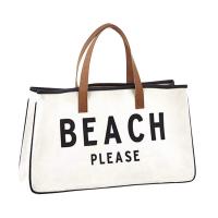 China Reusable Canvas Grocery Shopping Tote Bag in Organic Cotton Material with Letter Print for sale