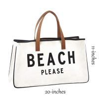 China Reusable Canvas Grocery Shopping Tote Bag in Organic Cotton Material with Letter Print for sale