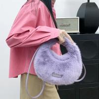 China Winter Brown Mini Fox Fur Handbags Long Chain Fluffy Fur Bags for Sophisticated Women for sale