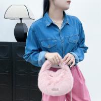 China Winter Brown Mini Fox Fur Handbags Long Chain Fluffy Fur Bags for Sophisticated Women for sale