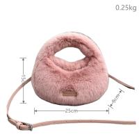 China Winter Brown Mini Fox Fur Handbags Long Chain Fluffy Fur Bags for Sophisticated Women for sale